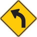 Curve Left Arrow Symbol Warning Signs | Redbud Supply