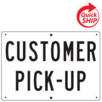 Customer Pick up Private Property Sign | Redbud Supply