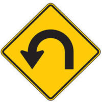 Hairpin Curve Left Symbol Warning Signs | Redbud Supply