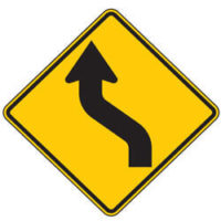 Reverse Curve Left Arrow Symbol Warning Signs | Redbud Supply