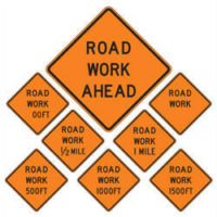 Road Work | Work Zone Signs (Choose Distance) | Redbud Supply
