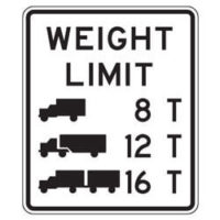Weight Limit | Truck Symbols | XX Tons Sign (Specify Weights) | Redbud ...