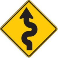 Winding Road Left Symbol Warning Signs | Redbud Supply